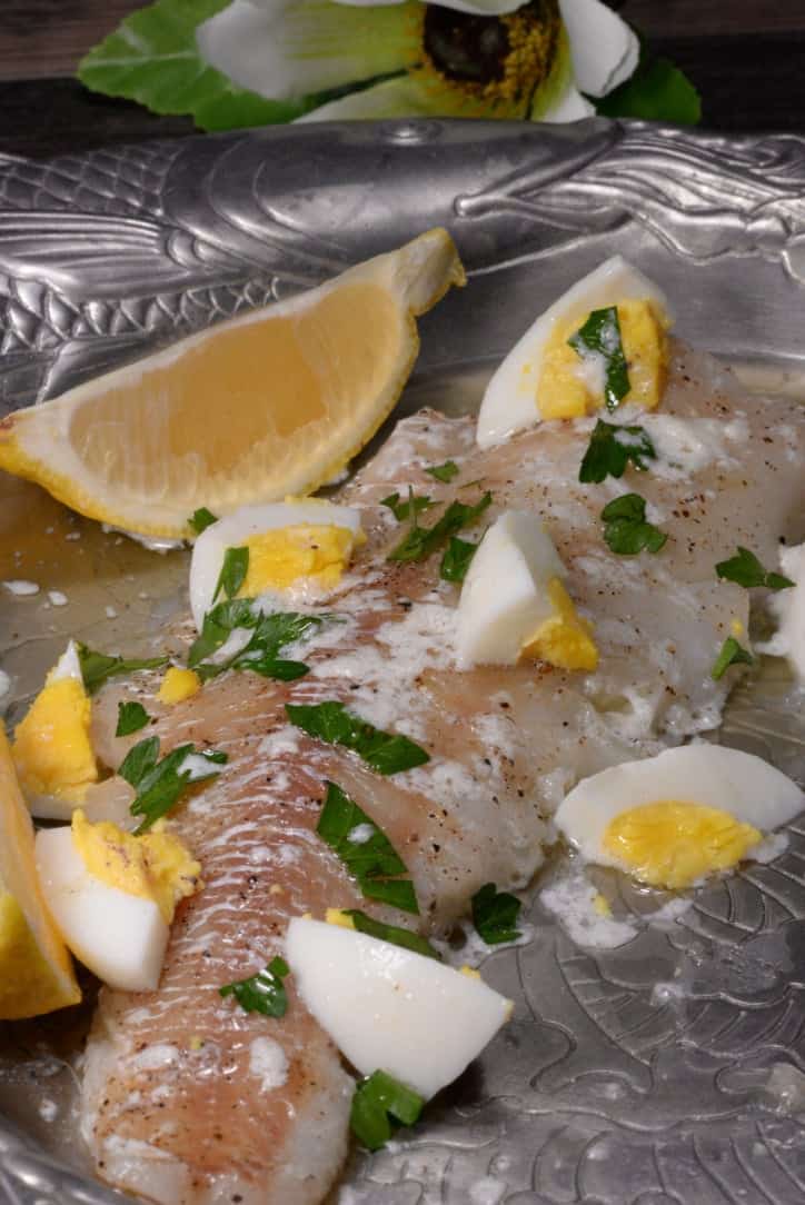 Icelandic Cod with Egg Butter Sauce - International Cuisine