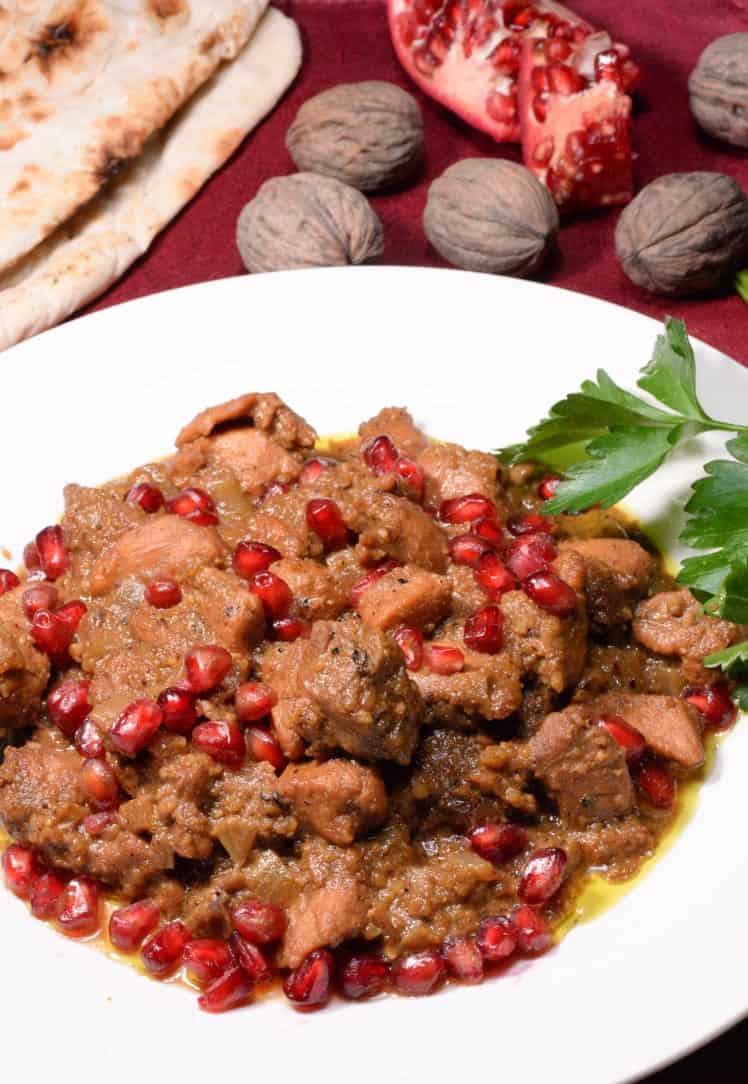 Iranian Pomegranate and Walnut Chicken (Fesenjan) - International Cuisine