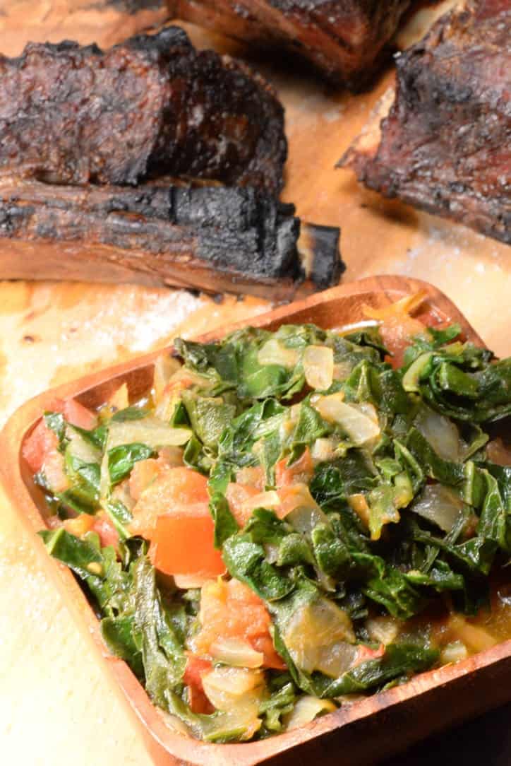 Kenyan Sukuma Wiki (Wilted greens with onions and tomatoes ...