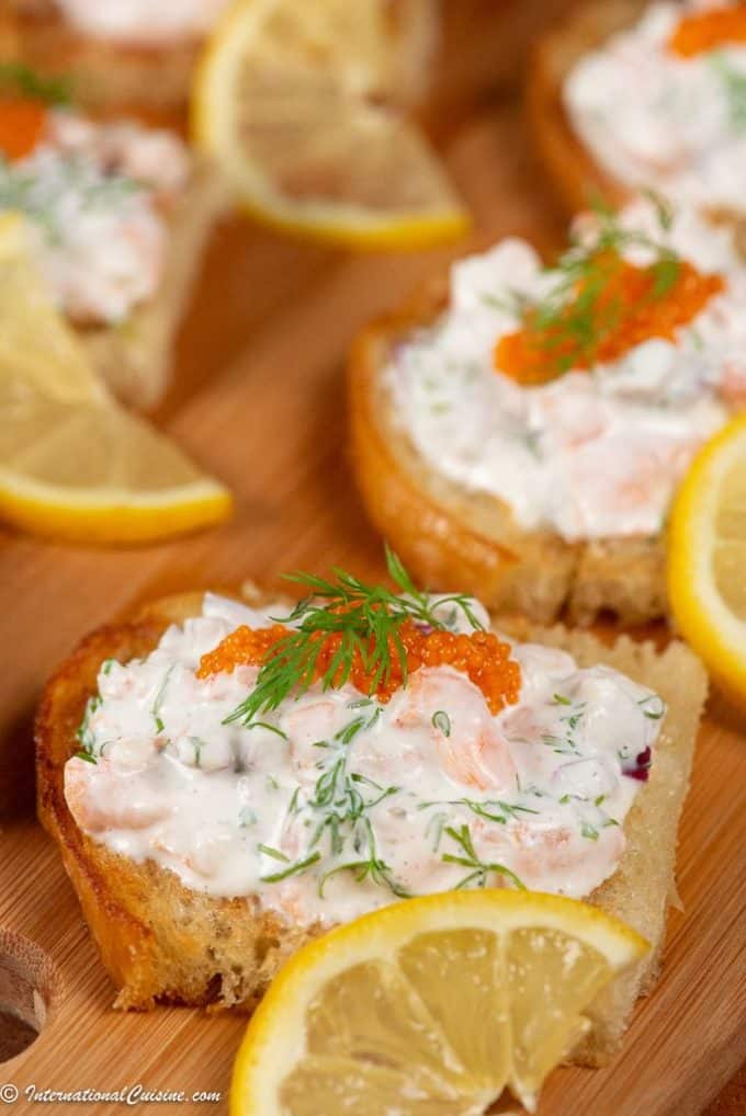 Toast Skagen ( Swedish Prawn Toast) - International Cuisine